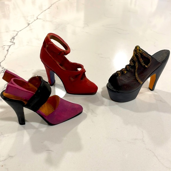 Accents | Vintage Bundle Of 3 Miniature High Heels | Poshmark